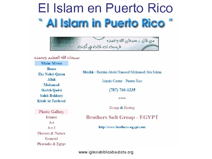 Contenido www iglesiabiblicabautista org Propósito www ...