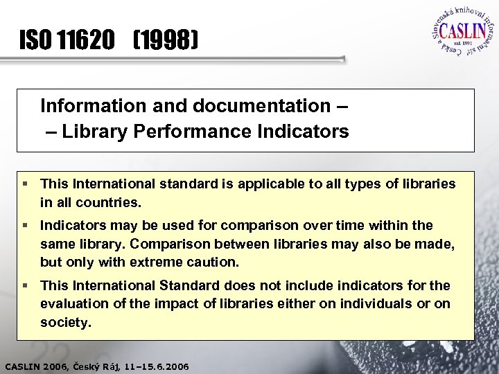 Library Performance Indicators Does it really make sense