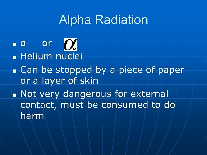 NUCLEAR CHEMISTRY By Mr M Radiation n