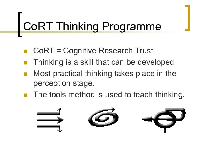 The Co RT Thinking Programme Edward de