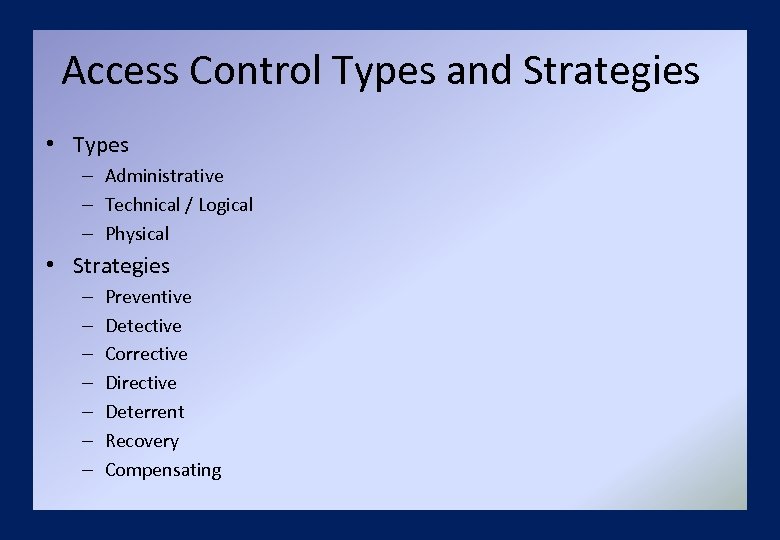 Access Controls Dr Bhavani Thuraisingham The University of