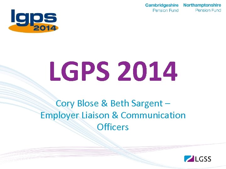LGPS 2014 Cory Blose Beth Sargent