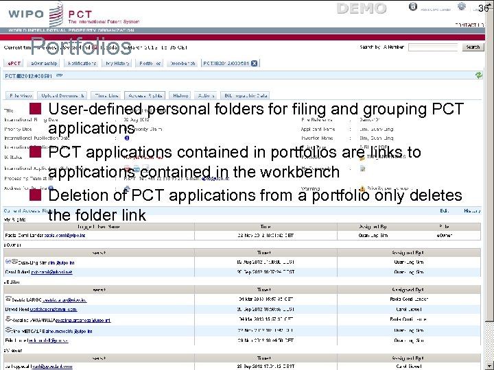 e PCT Electronic portal for PCT applications Quan-Ling