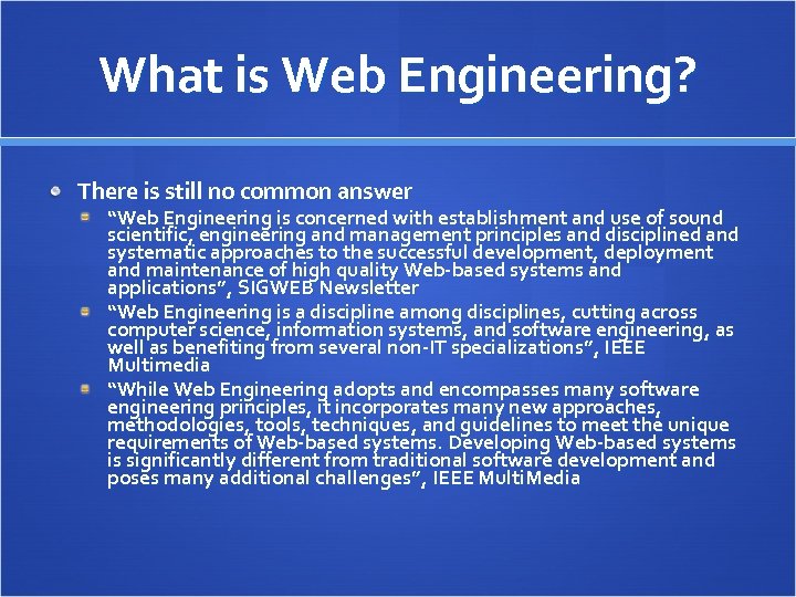 Introduction to Web Engineering Tsinghua University Beijing April