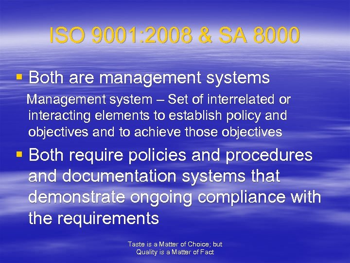 Integrating ISO 9001 2008 Quality management systems