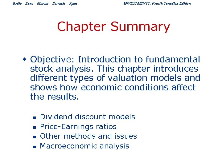 Chapter 14 Bodie Kane Marcus Perrakis Ryan Security