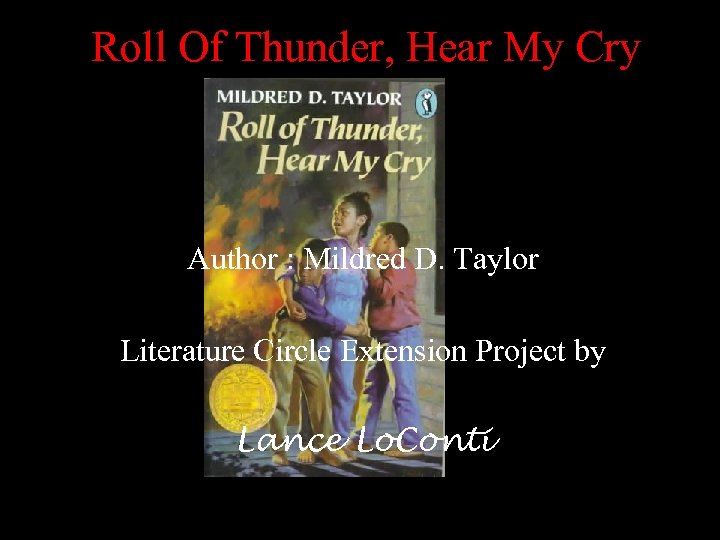 Roll Of Thunder Hear My Cry Author