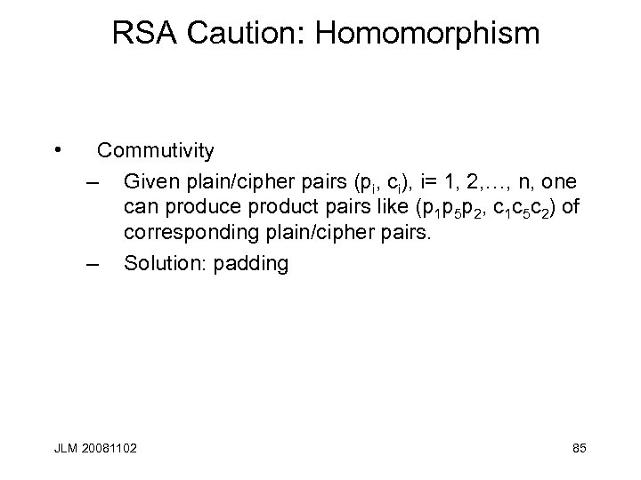 Cryptanalysis Lecture 6 Introduction to Public Key Systems