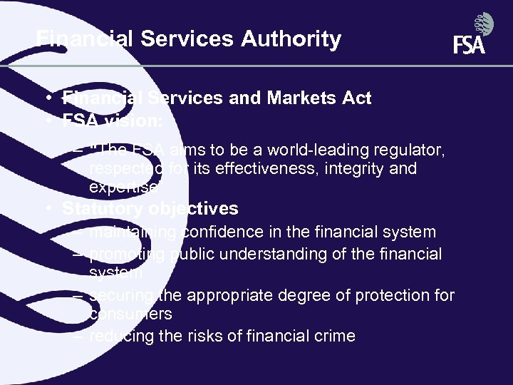 Internal Audit within the Financial Services Authority James