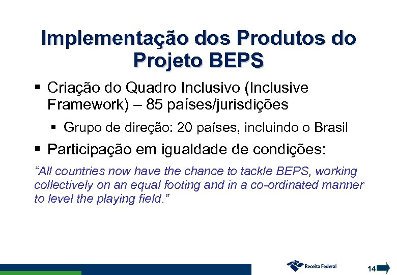 Seminário sobre BEPS Base Erosion and Profit Shifting