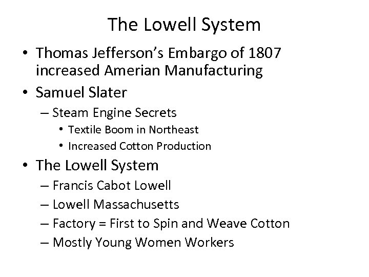 National Growth And Development Birth of Cotton