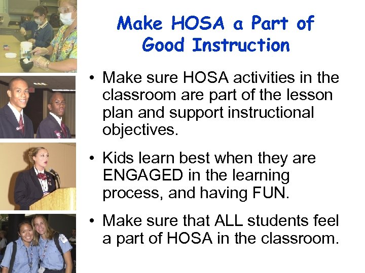 Integrating HOSA in the Classroom Health Science and
