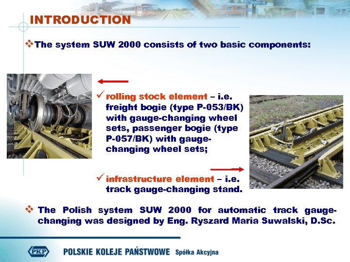 The system SUW 2000 an opportunity for railway