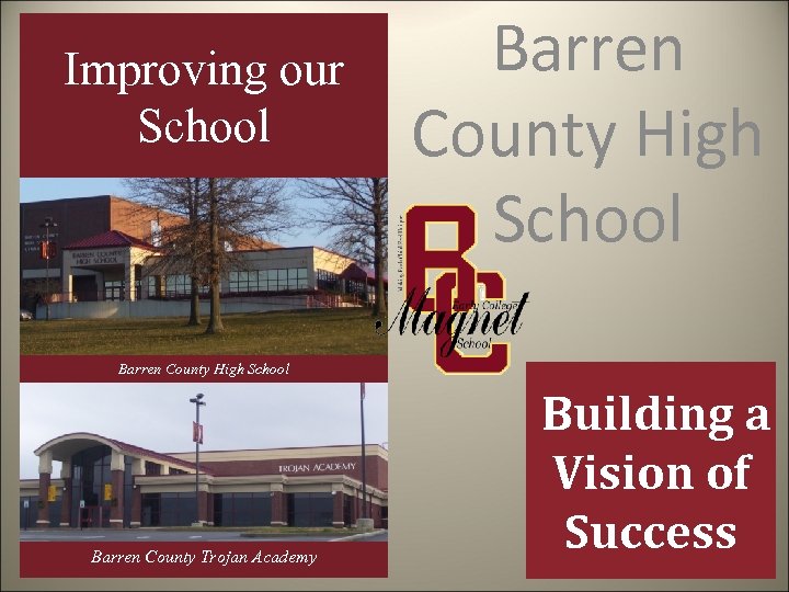 Improving our School Barren County High School Barren