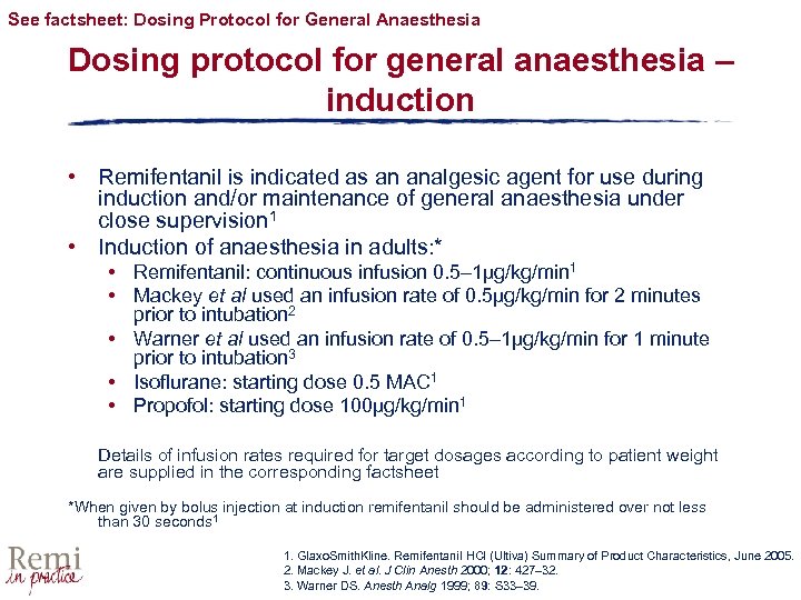 How to use remifentanil in general anaesthesia ULT SLK 05 19768 2