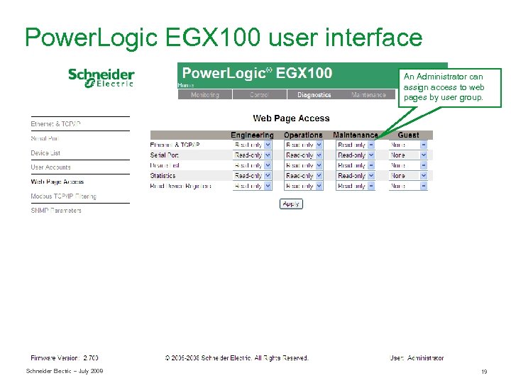 Power Logic EGX 100 Entry-level Ethernet-to-serial-line gateway
