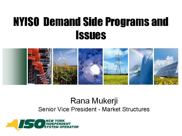 NYISO Demand Side Programs and Issues Rana Mukerji