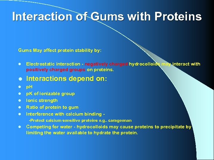 FOOD CHEMISTRY Gums BY DR BOOMINATHAN Ph D